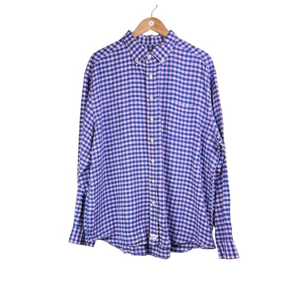 Vineyard Vines | Shirts | Vineyard Vines Pink Blue Gingham Check Linen ...